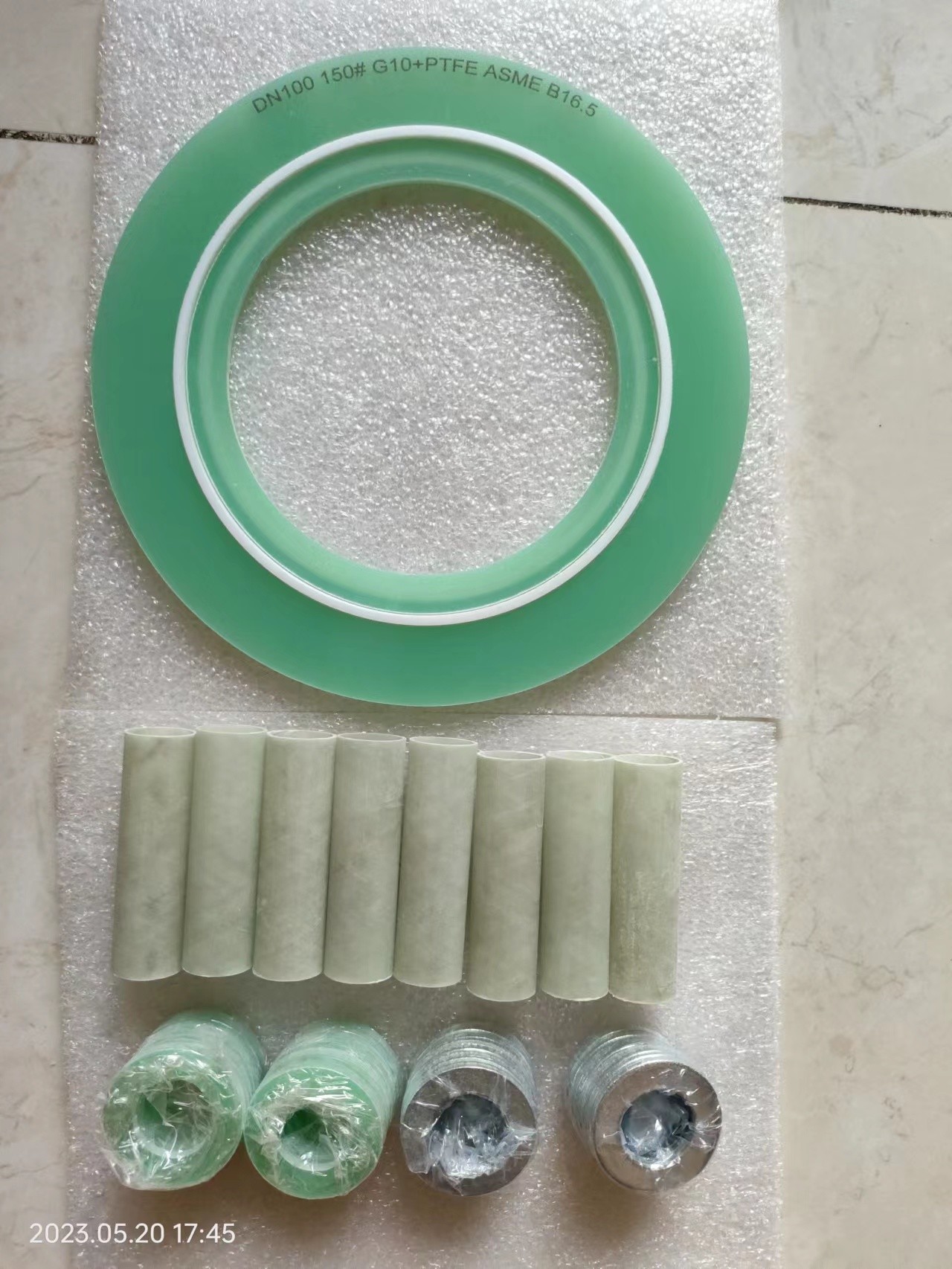 مجموعة العزل للشريحة النوع F مع G10 + غسيل PTFE للشريحة المرفوعة للأنابيب